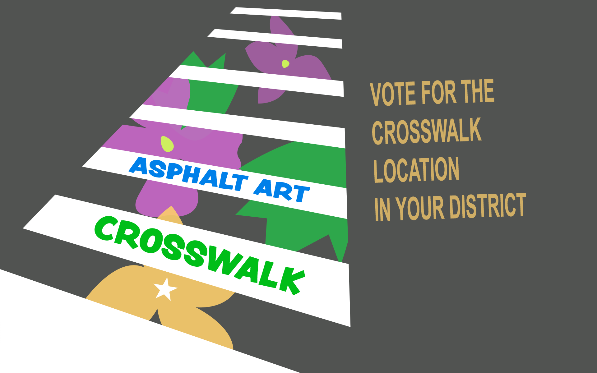 Asphalt Art Crosswalks - City of Spokane, Washington