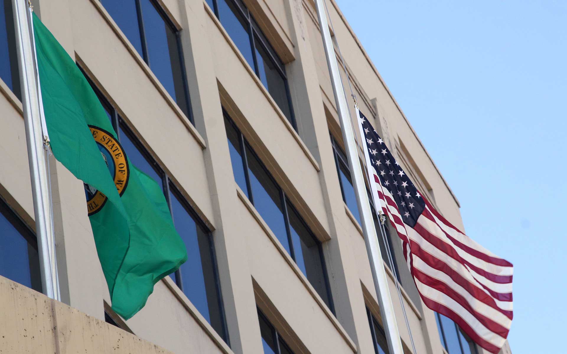 Flags lowered in remembrance of 9/11 - City of Spokane, Washington